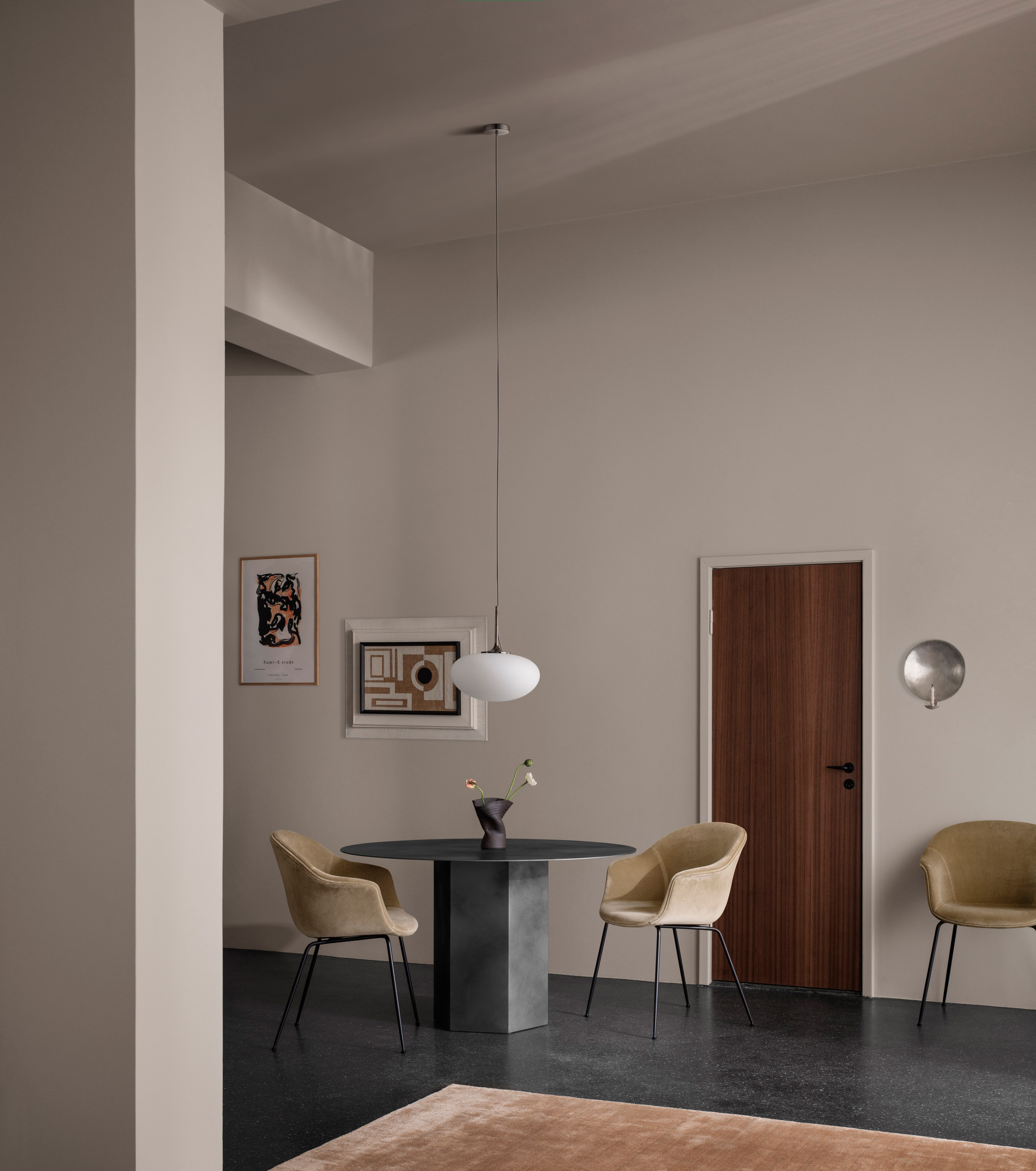 Epic Dining Table, Ø130, Steel – Wool