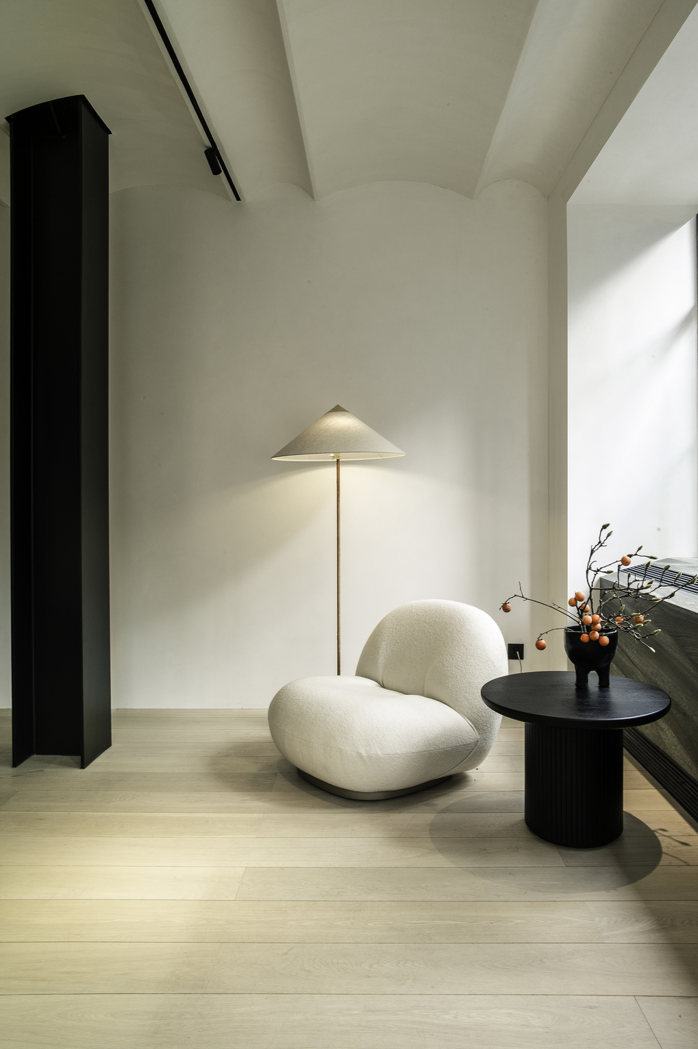 Pacha Lounge Chair, Pearl Gold Base with Returning Swivel, Karakorum ...