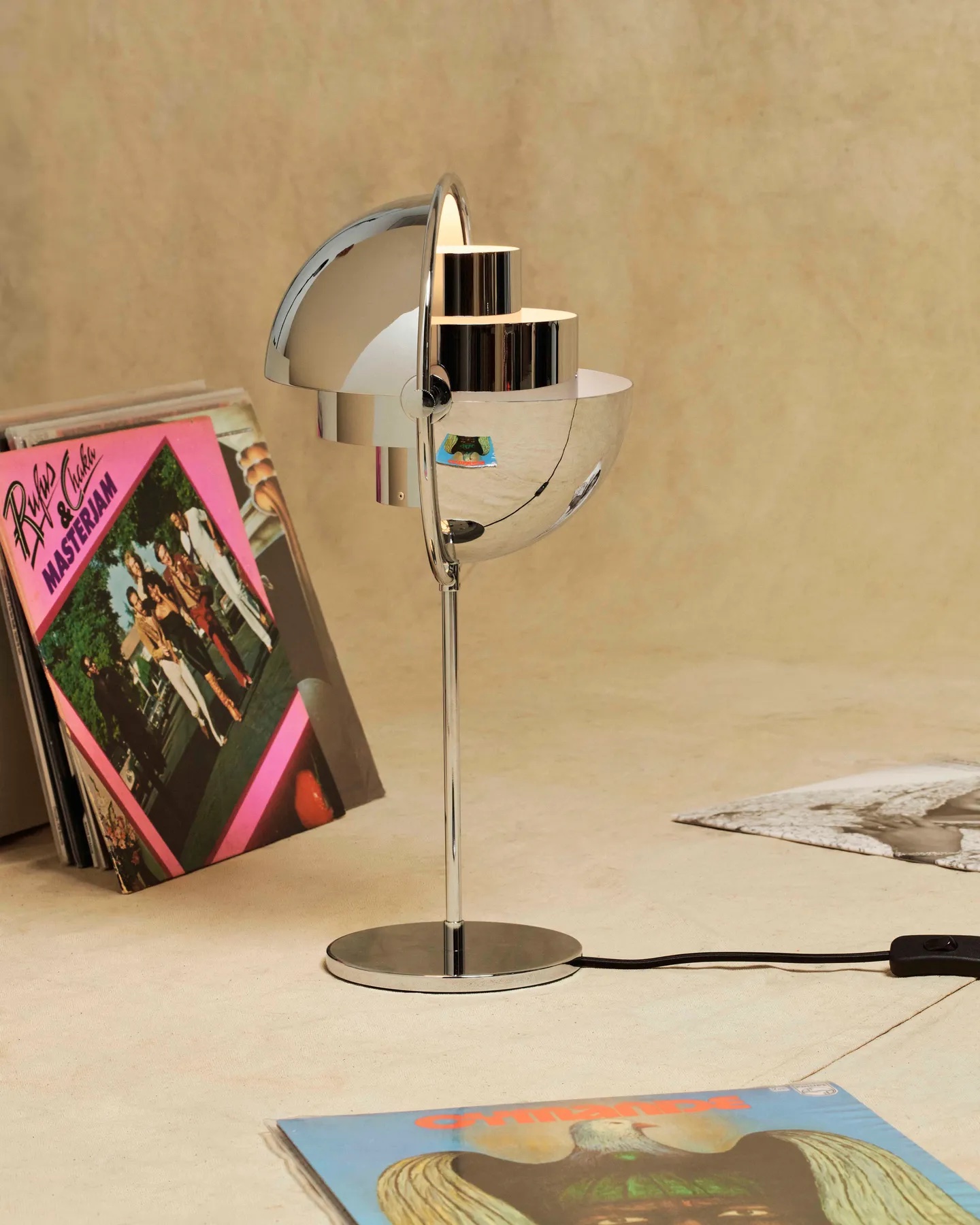 Multi-Lite Table Lamp, Chrome Base – Wool